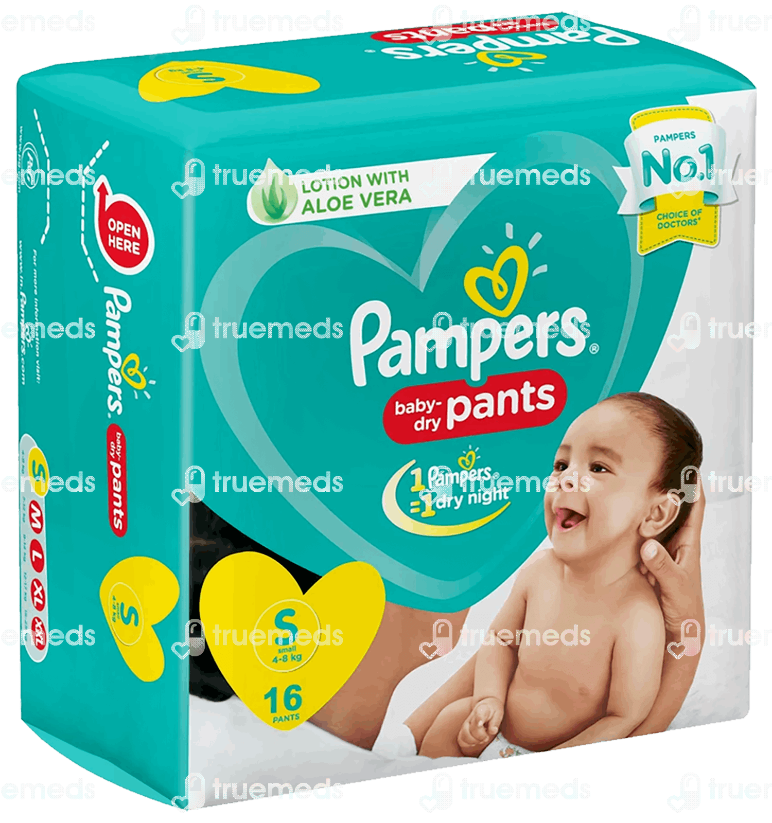 Pampers Lotion With Aloe Vera Small Baby Dry Pants 4 To 8 Kg 16 Diaper ...