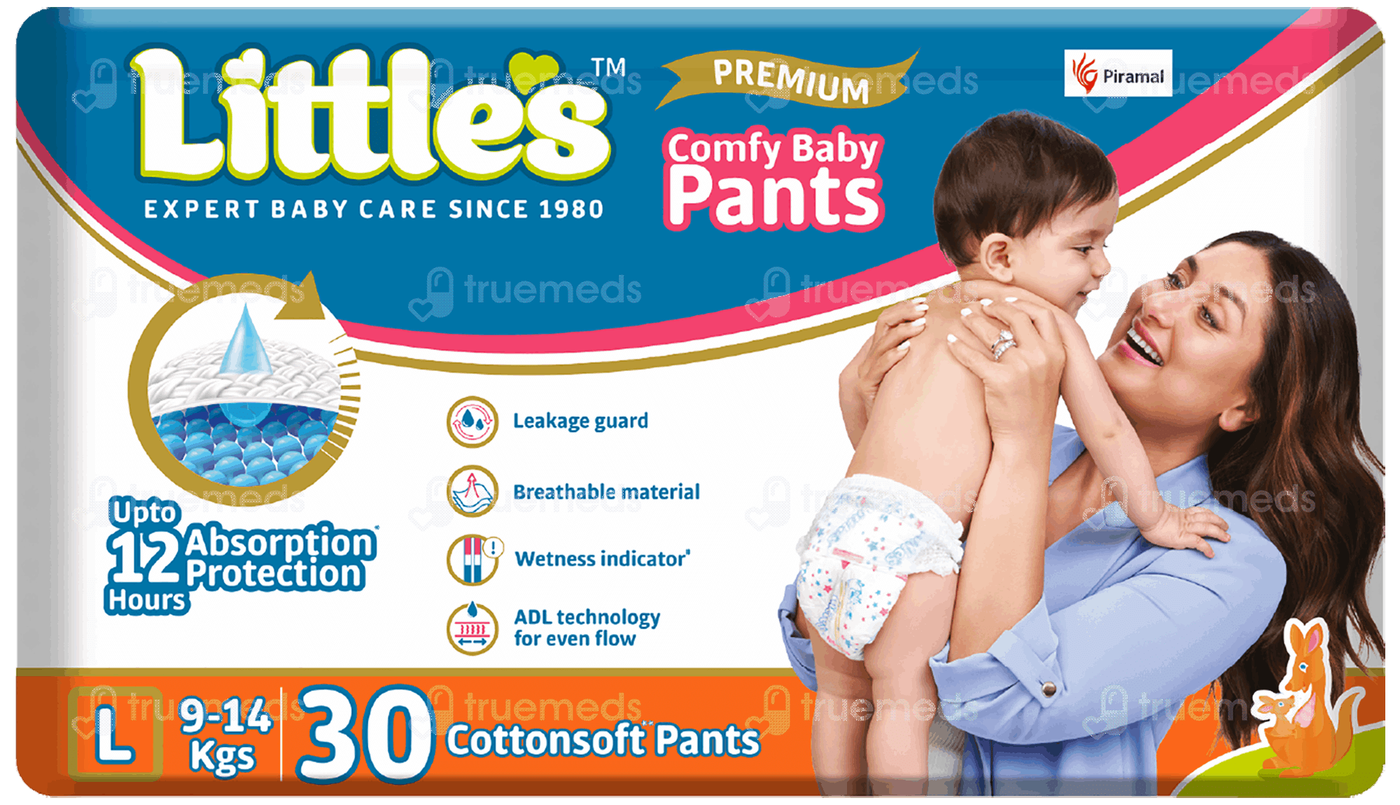 Littles Comfy Baby Pants 9 14 Kg Large 30 Pieces - Uses, Side Effects ...