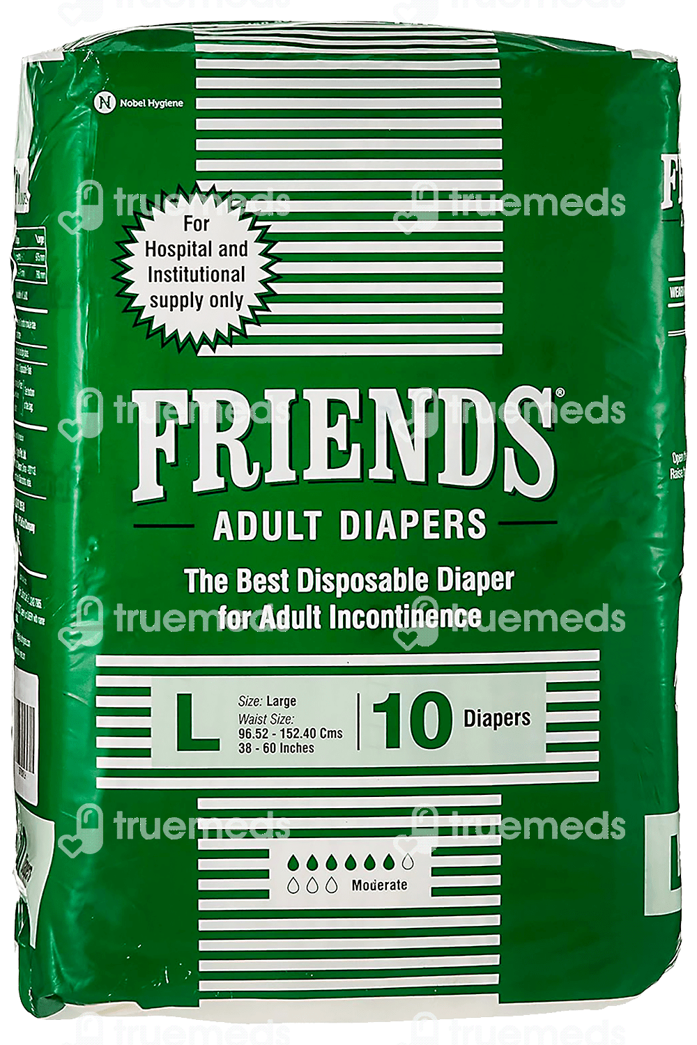 Friends Hospital Large Adult Diaper 10 - Uses, Side Effects, Dosage ...