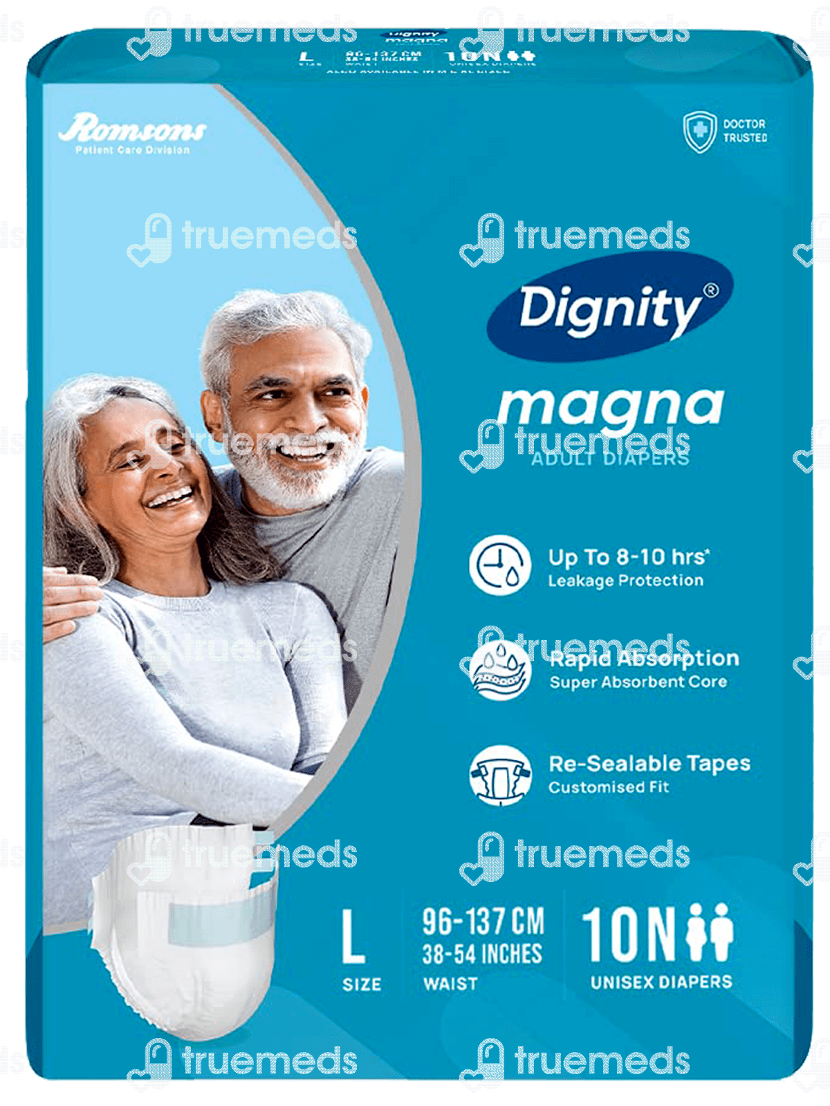 Dignity Magna Adult Diaper Large 10 - Uses, Side Effects, Dosage, Price ...