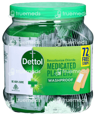 Dettol Medicated Plaster Washproof Bandages 172 - Uses, Side Effects, Dosage, Price | Truemeds
