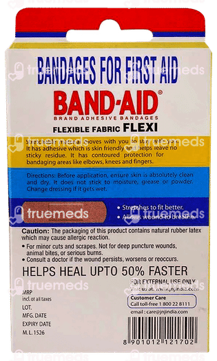 Johnsons Flexible Fabric Band Aid 10 - Uses, Side Effects, Dosage ...