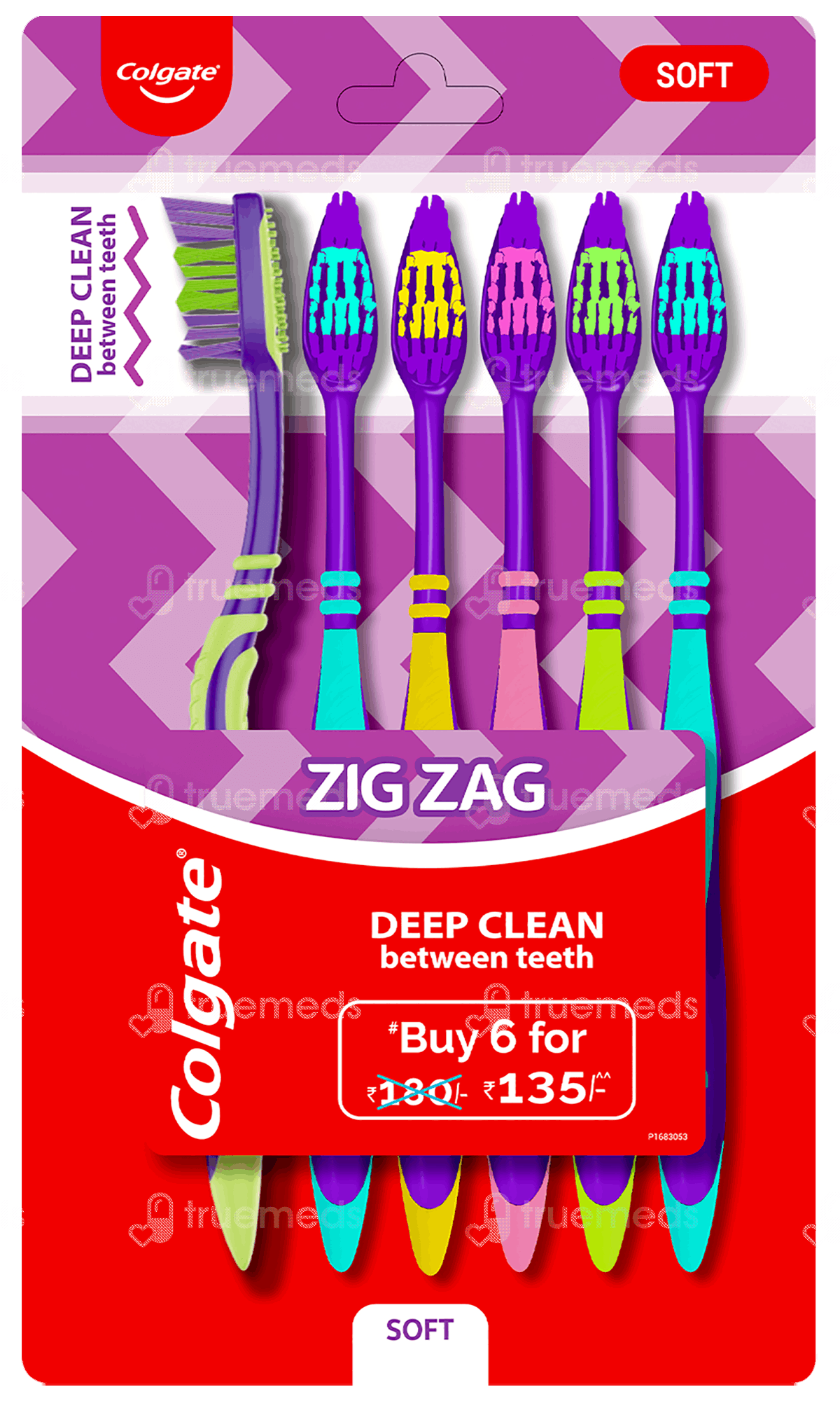 Colgate Zig Zag Deep Clean Soft Toothbrush 6 - Uses, Side Effects ...
