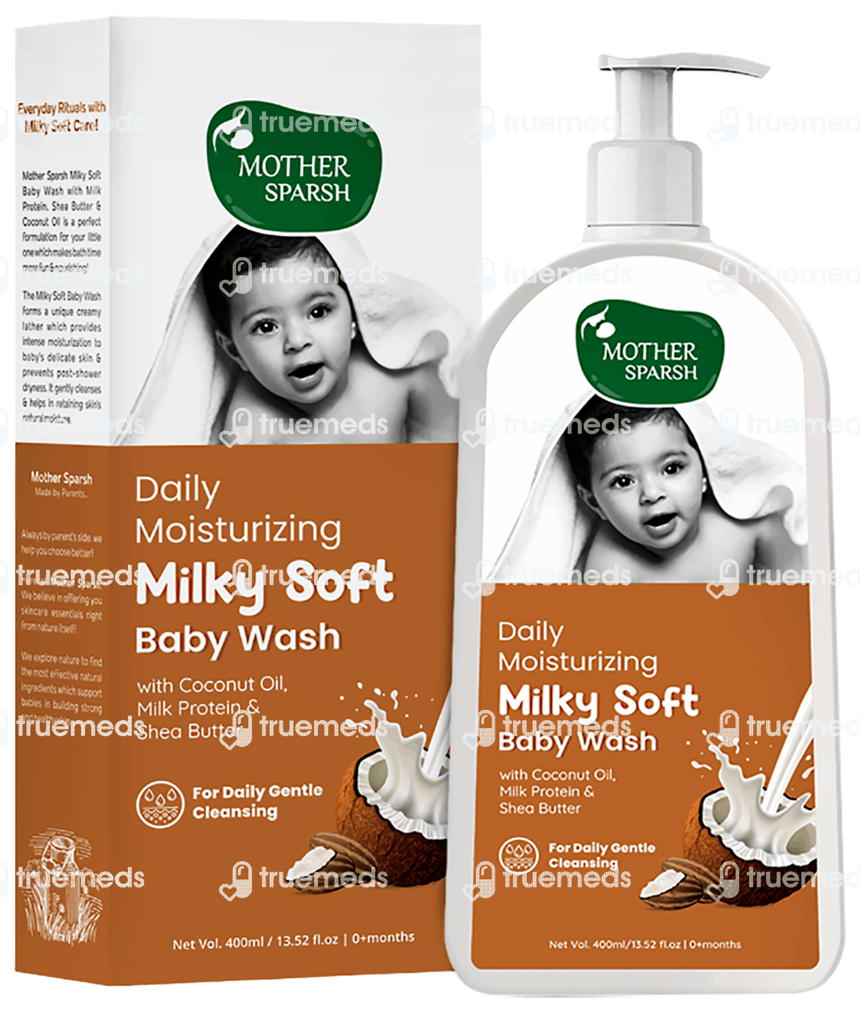 Mother Sparsh Daily Moisturizing Milky Soft Baby Wash 400ml - Uses, Side Effects, Dosage, Price ...