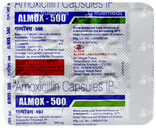 Almox 500 Mg Capsule 10 - Uses, Side Effects, Dosage, Price | Truemeds