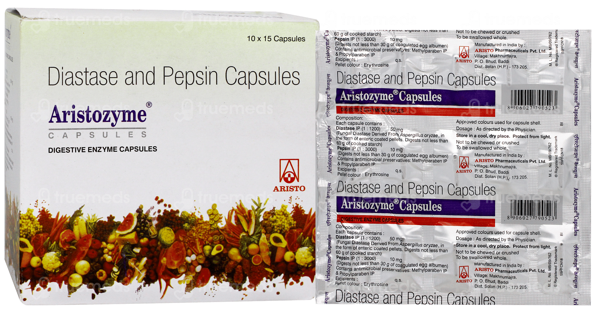 Aristozyme 10/50 MG | Order Aristozyme 10/50 MG Capsule Online at Truemeds