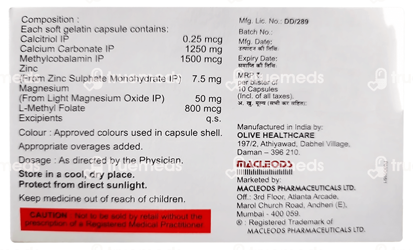 Bio D3 Strong 1250 Mg025mcg45mcg Capsule 10 - Uses, Side Effects ...