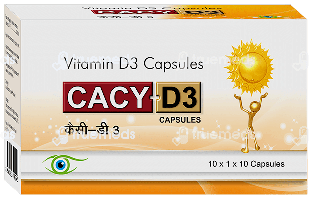 Cacy D3 2000 Iu Capsule 10 - Uses, Side Effects, Dosage, Price | Truemeds