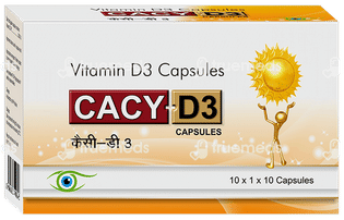 Cacy D3 2000 Iu Capsule 10 - Uses, Side Effects, Dosage, Price | Truemeds