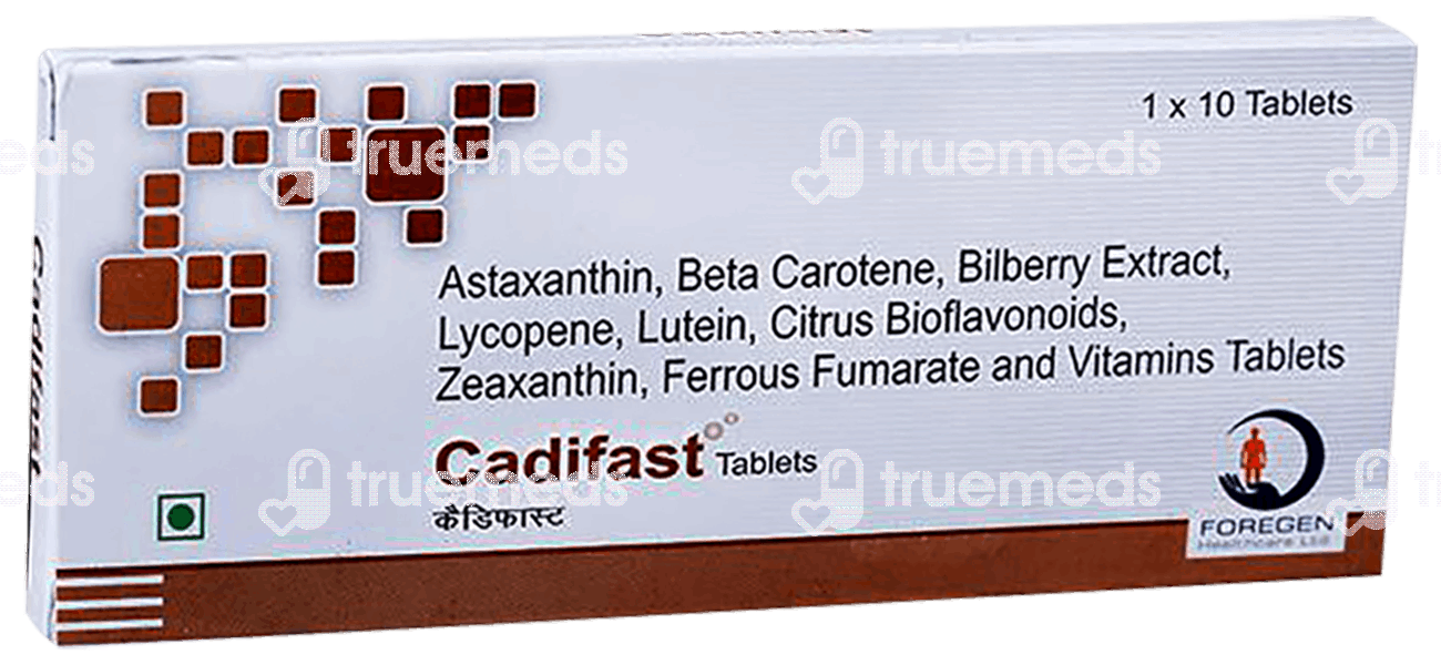 Cadifast Tablet 10 - Uses, Side Effects, Dosage, Price | Truemeds
