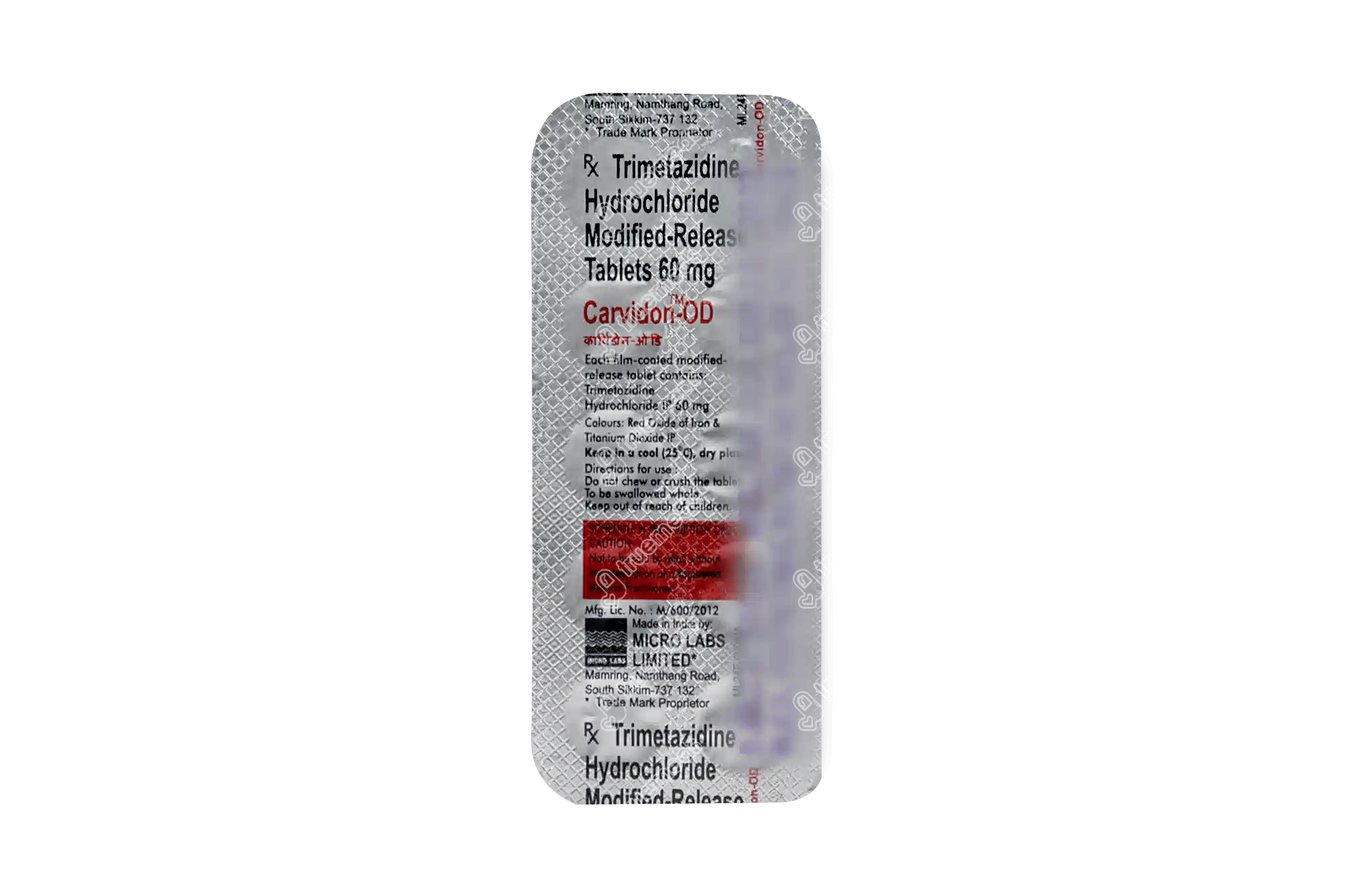 Carvidon Od 60 Mg Tablet Mr 10 - Uses, Side Effects, Dosage, Price ...