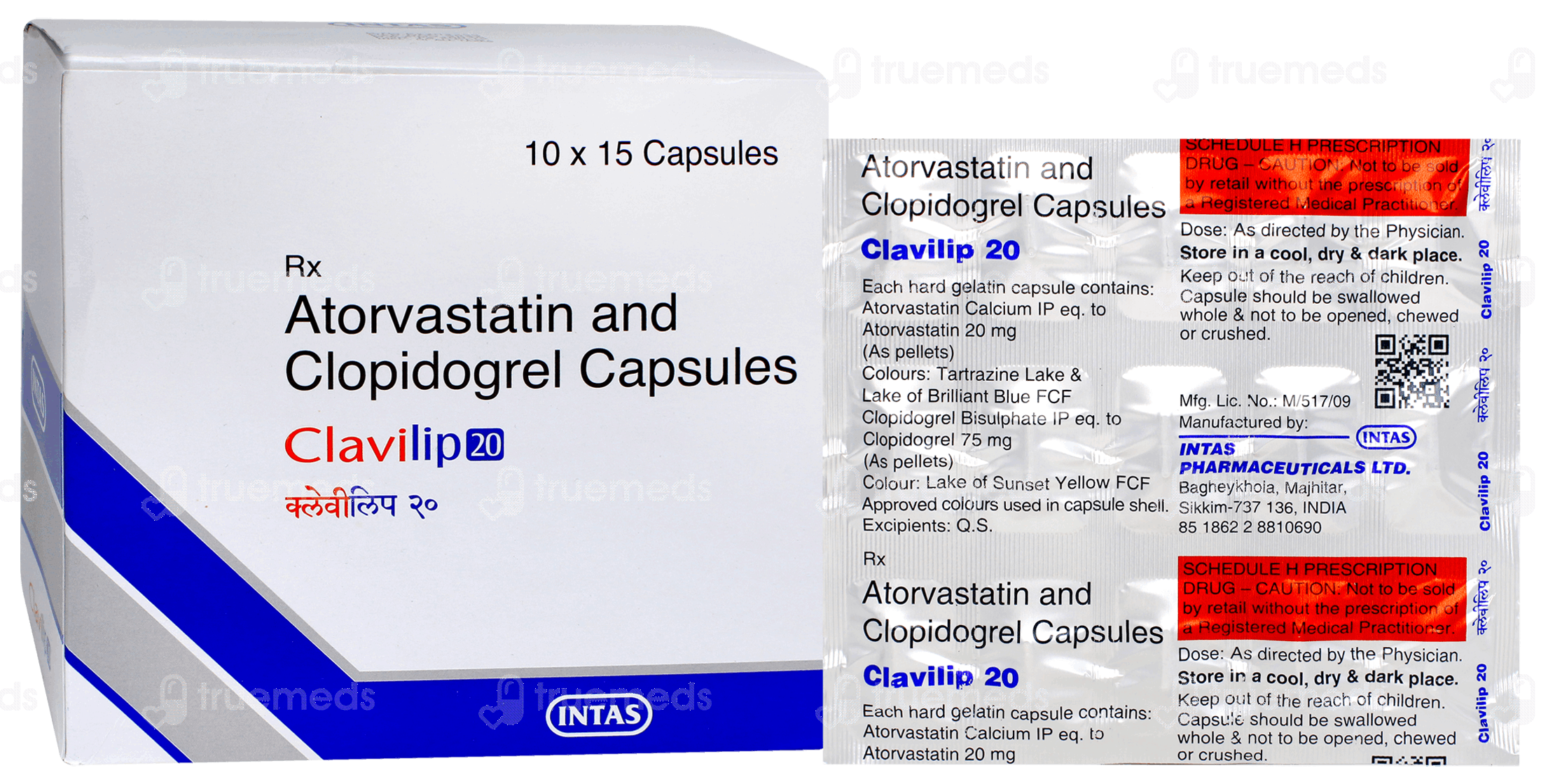 Clavilip 20/75 MG | Order Clavilip 20/75 MG Capsule Online at Truemeds