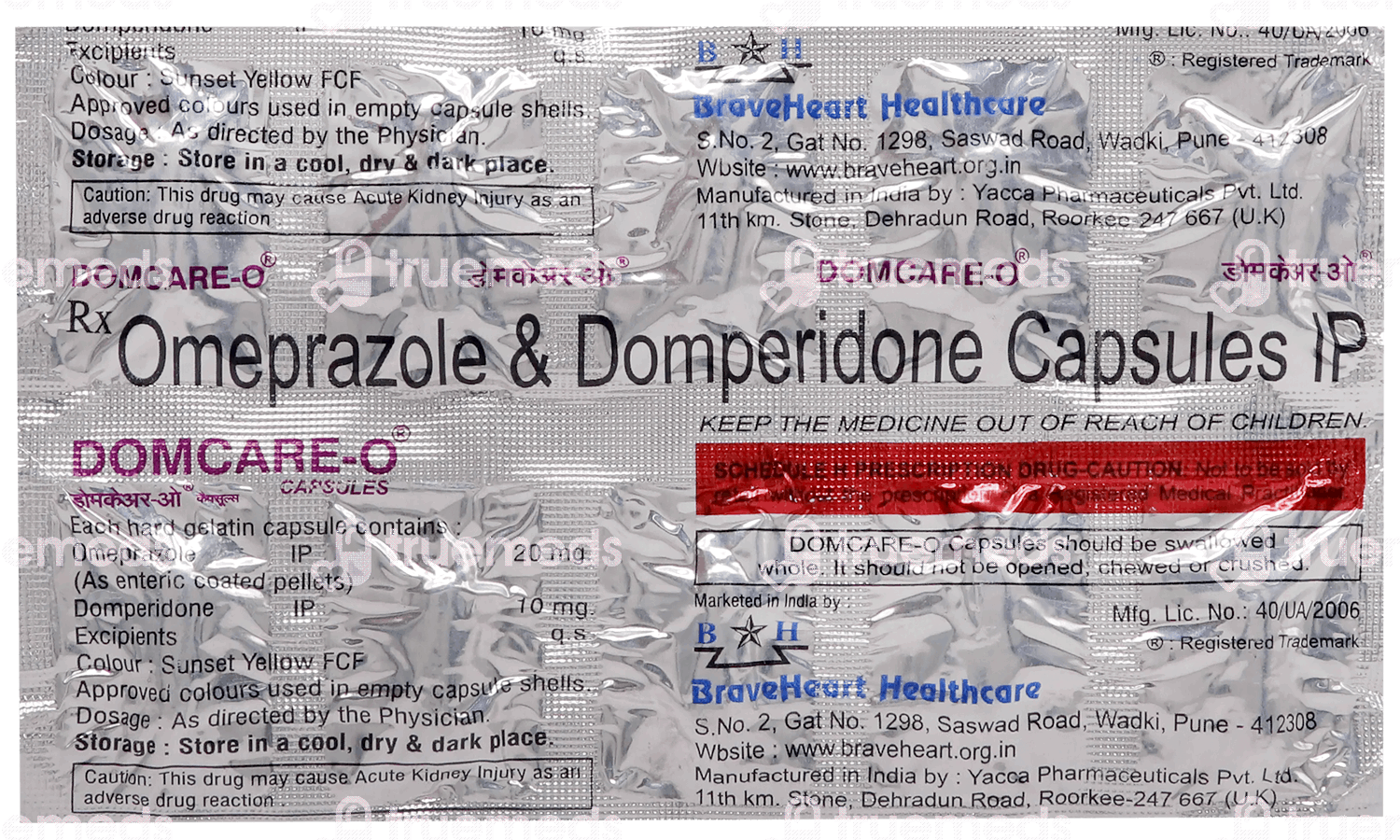 Domcare O 1020 Mg Capsule 10 - Uses, Side Effects, Dosage, Price | Truemeds