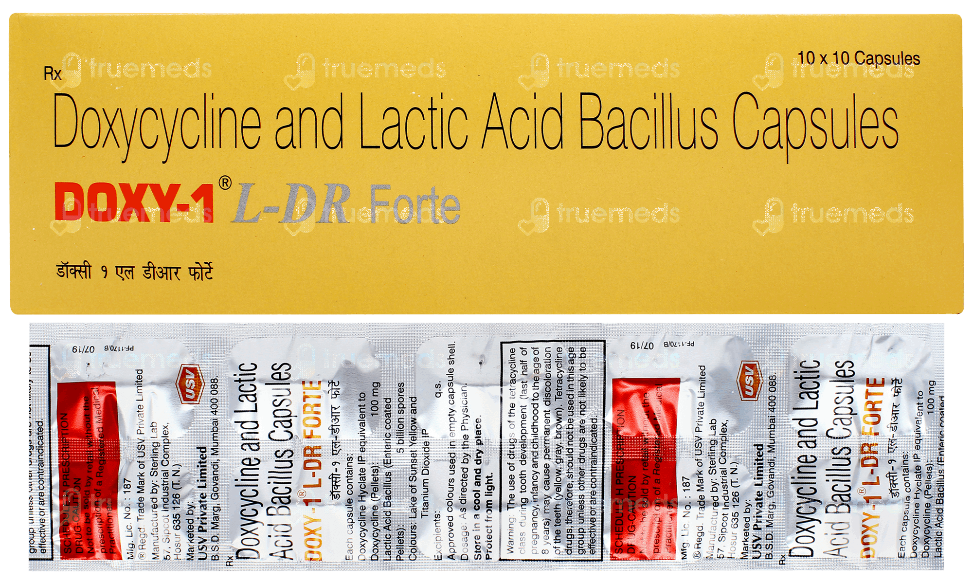 Doxy 1 Forte L Dr 100 Mg5b Capsule 10 - Uses, Side Effects, Dosage ...