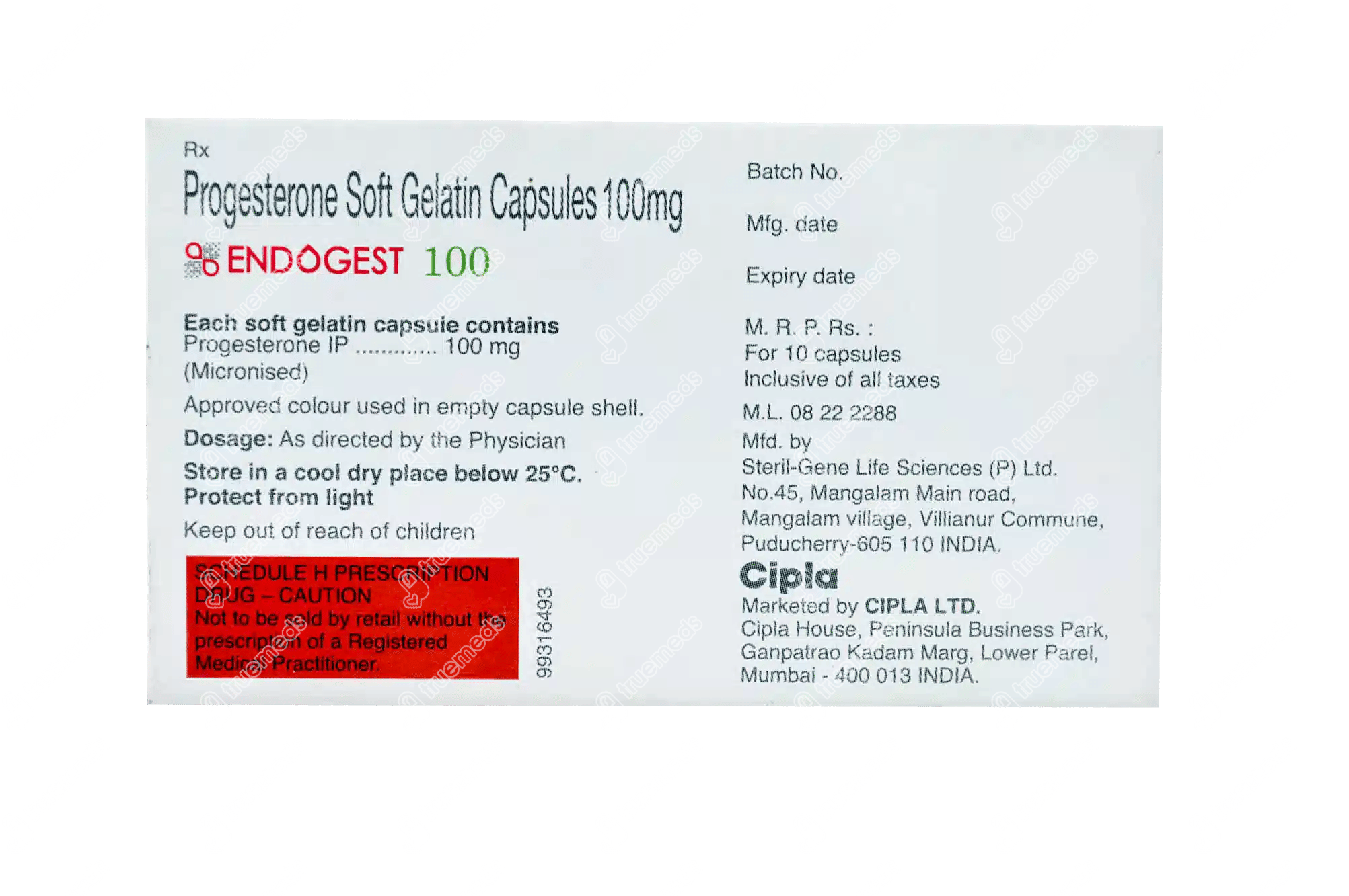 Endogest 100 MG | Order Endogest 100 MG Capsule Online at Truemeds
