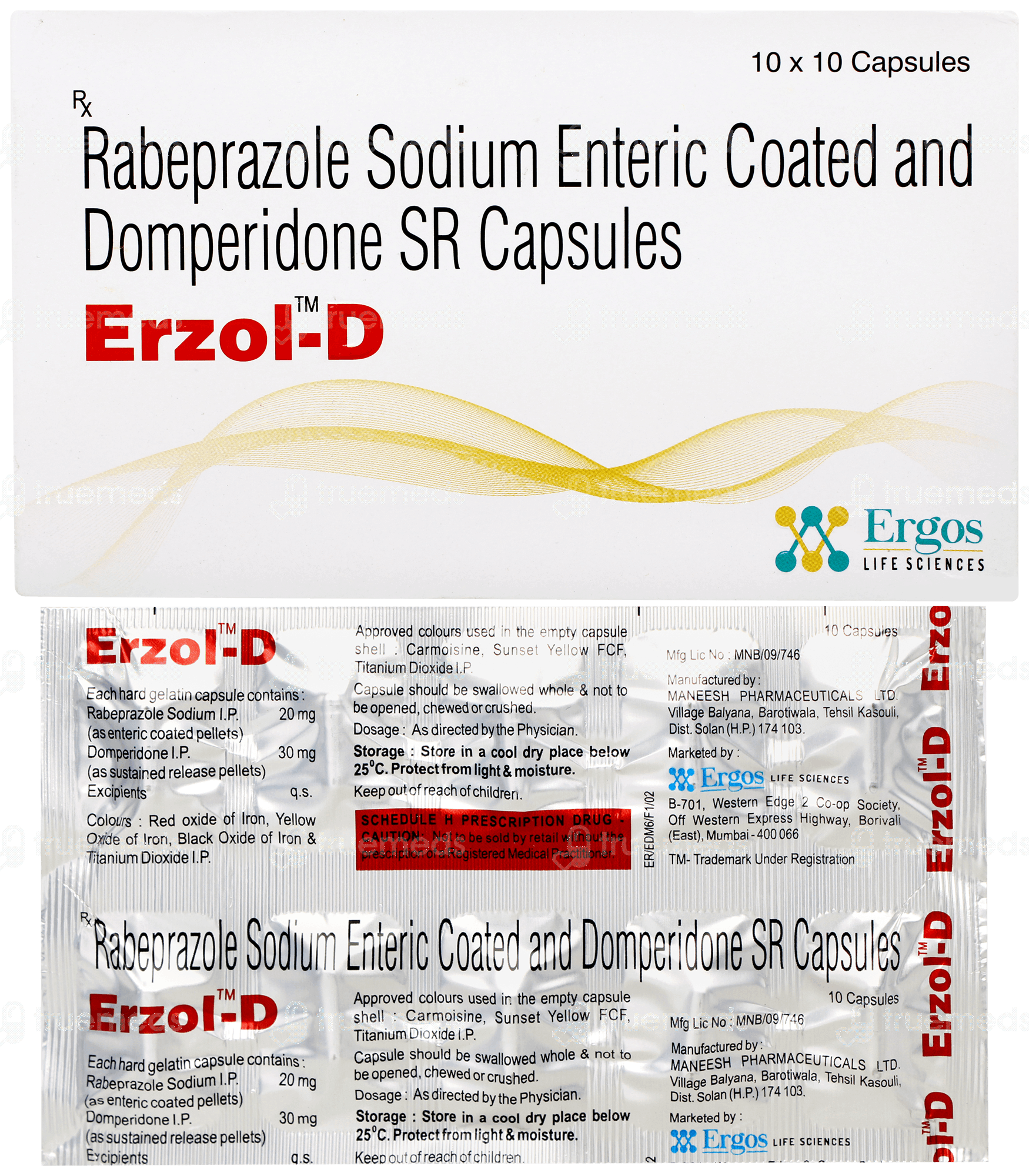 Erzol D 3020 Mg Capsule Sr 10 - Uses, Side Effects, Dosage, Price ...