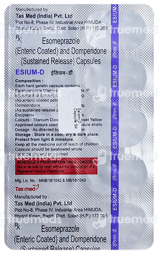 Esium D 30/40 MG | Order Esium D 30/40 MG Capsule Online at Truemeds