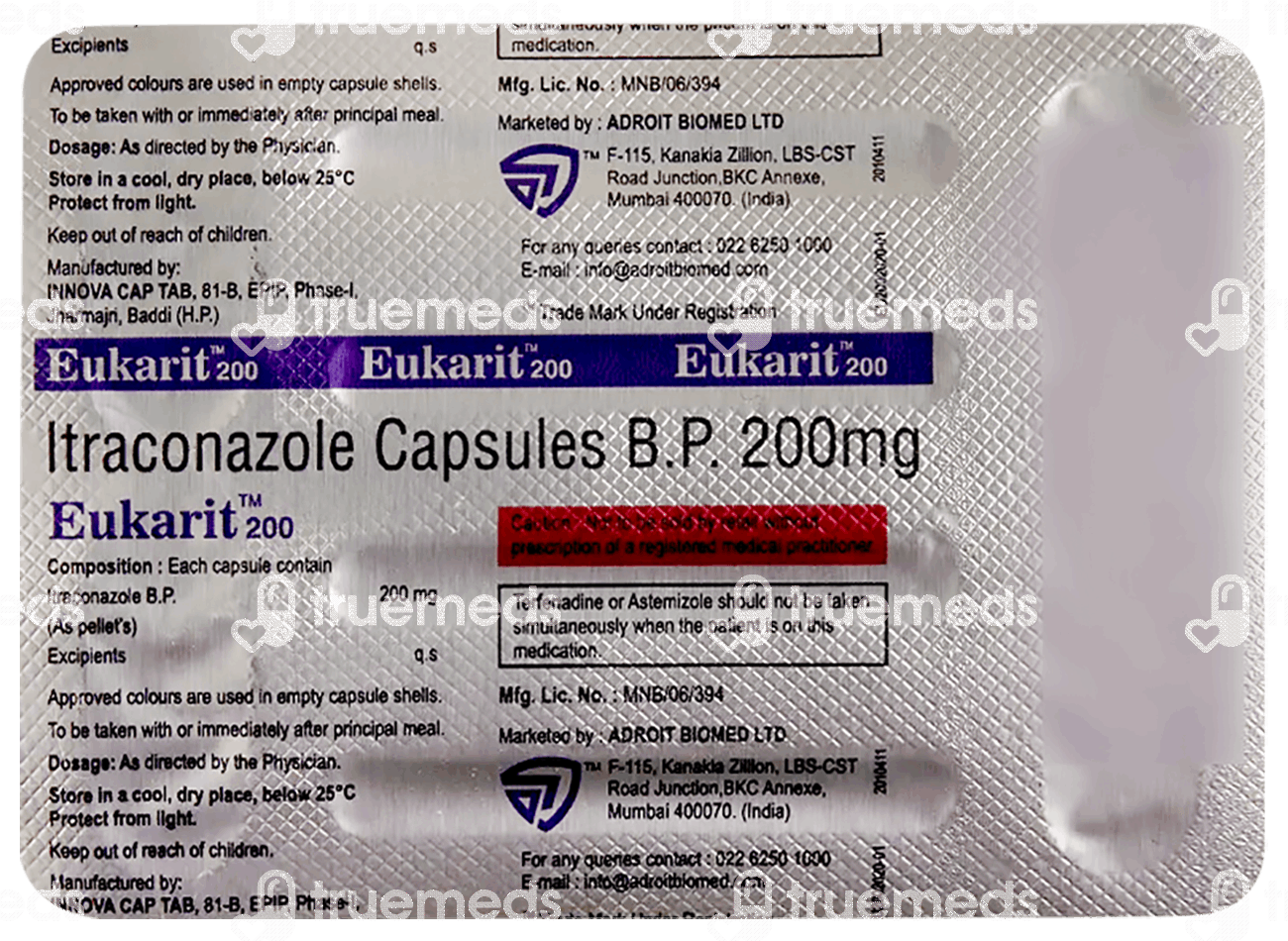 Eukarit 200 Capsule 4: Uses, Side Effects, Price & Substitutes