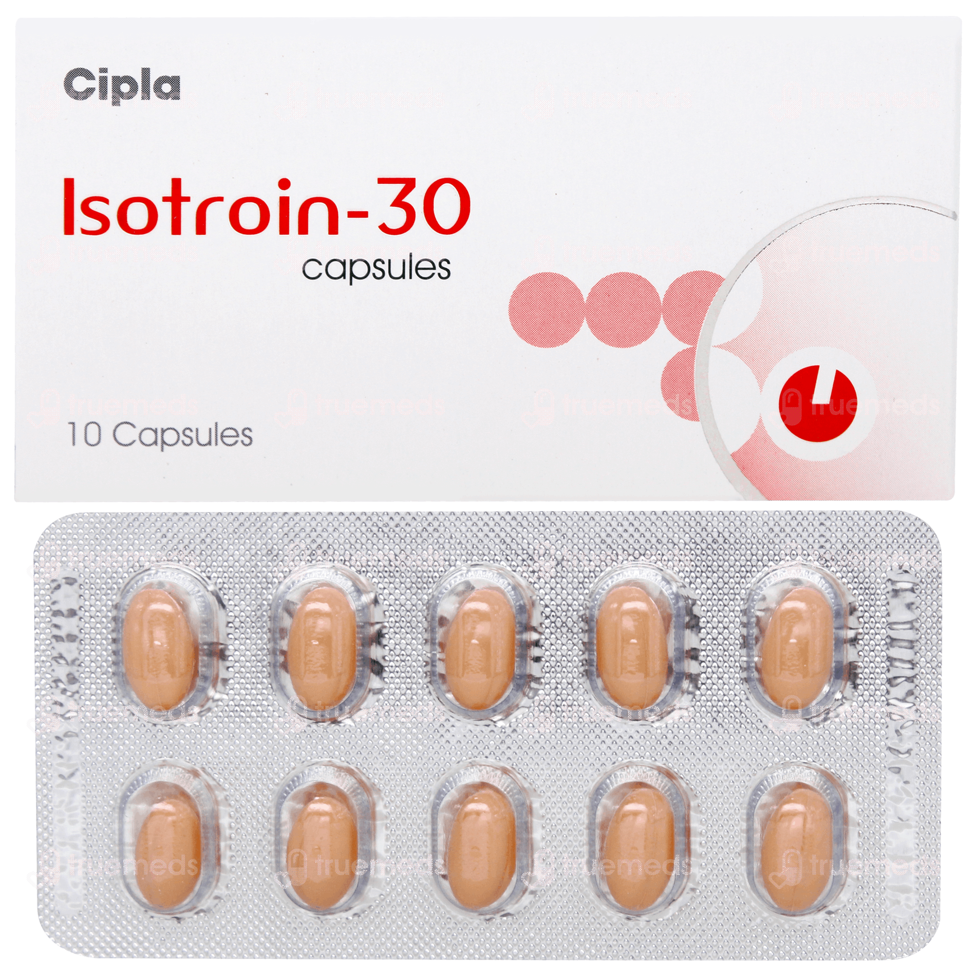 Isotroin 30 Mg Capsule 10 - Uses, Side Effects, Dosage, Price | Truemeds