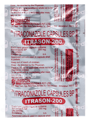 Itrason 200 Mg Capsule 4 - Uses, Side Effects, Dosage, Price | Truemeds