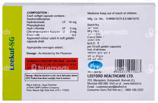 Leekuf Sg 5/2/10 MG | Order Leekuf Sg 5/2/10 MG Capsule Online at Truemeds