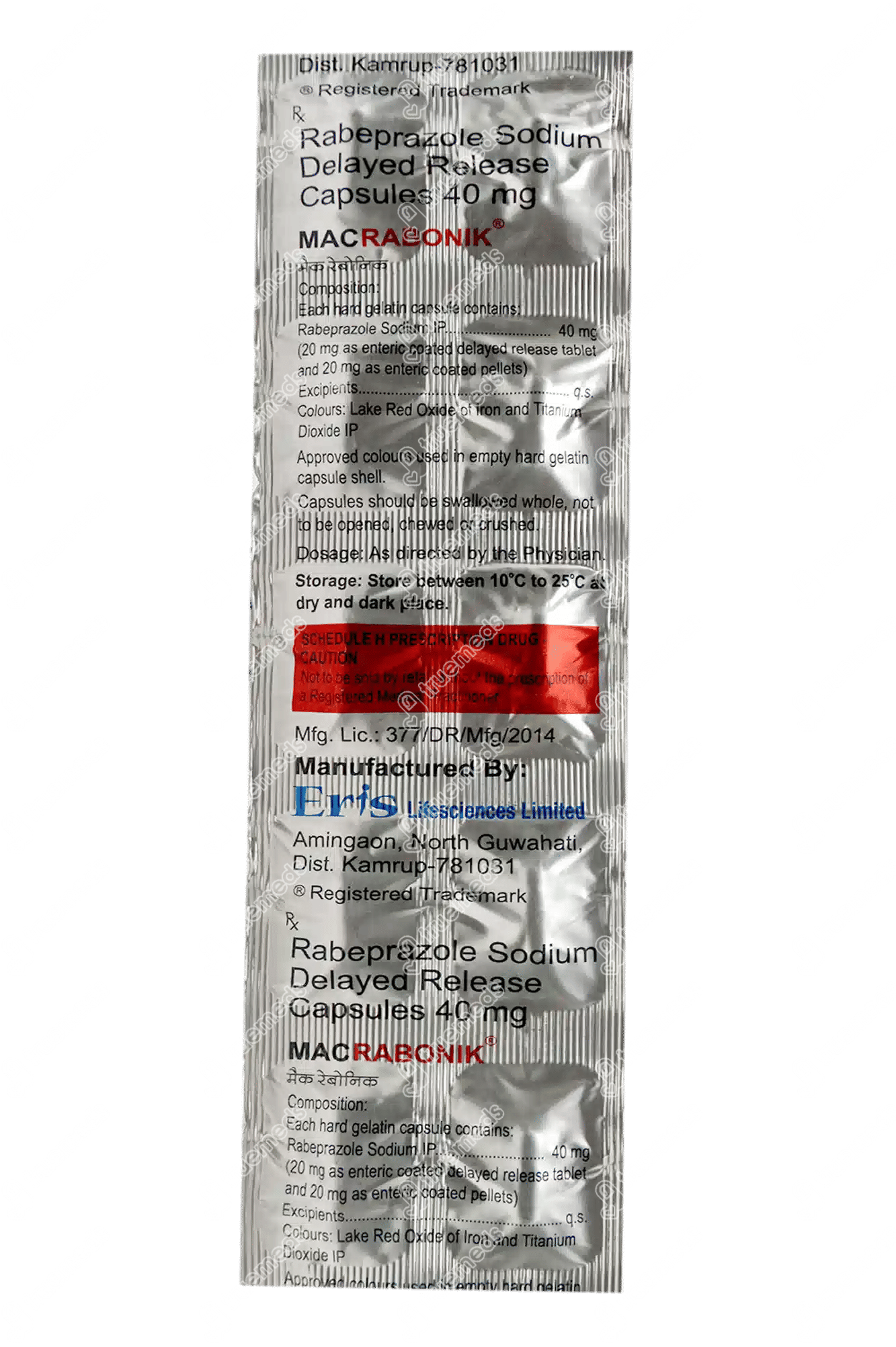 Mac Rabonik 40 MG | Order Mac Rabonik 40 MG Capsule Online at Truemeds