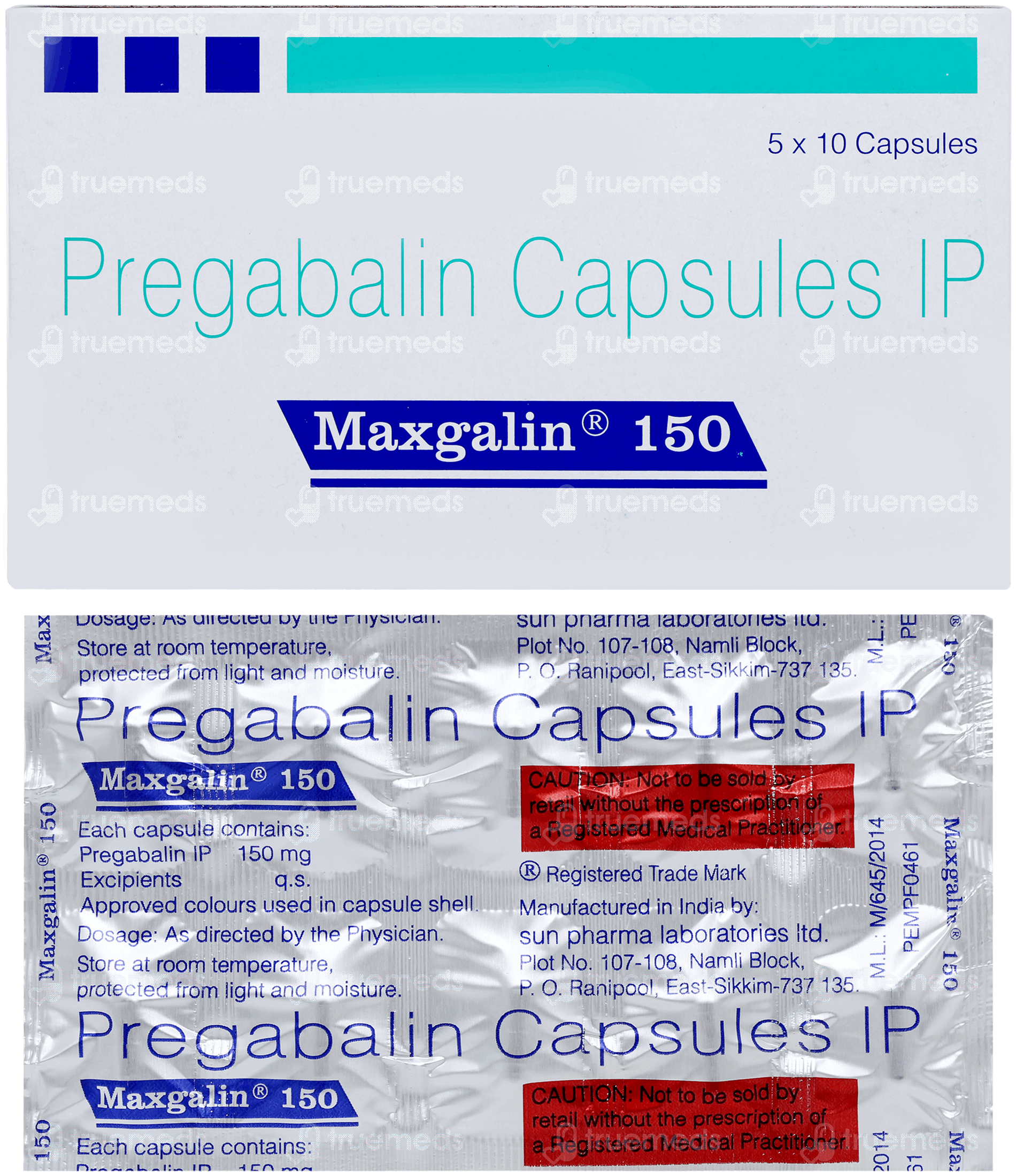 Maxgalin 150 Mg Capsule 10 - Uses, Side Effects, Dosage, Price | Truemeds