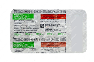 Miprogen 200 Mg Capsule 10 - Uses, Side Effects, Dosage, Price | Truemeds