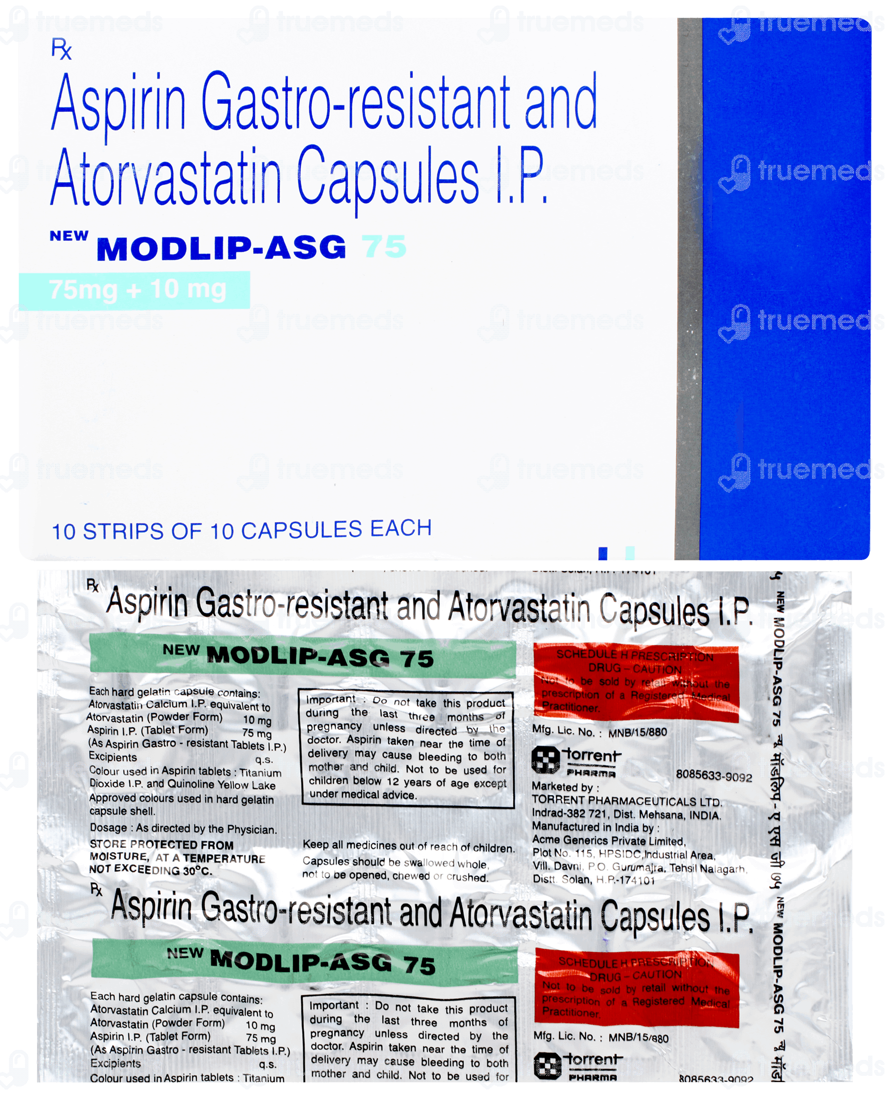 Modlip Asg New 1075 Mg Capsule 10 - Uses, Side Effects, Dosage, Price ...