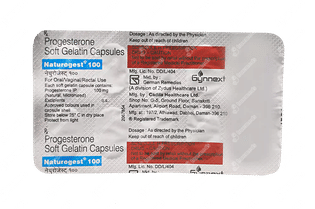 Naturogest 100 Mg Capsule 10 - Uses, Side Effects, Dosage, Price | Truemeds