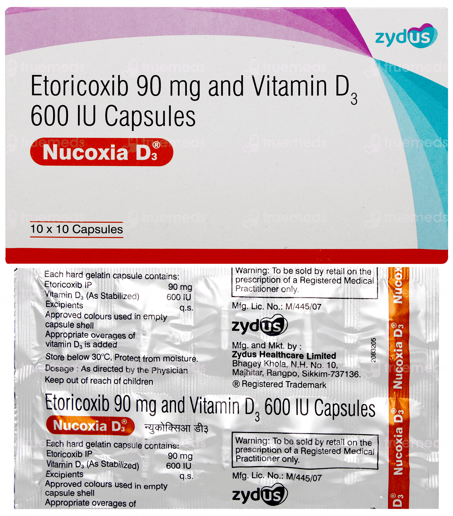 Nucoxia D3 90 Mg Capsule 10 - Uses, Side Effects, Dosage, Price | Truemeds