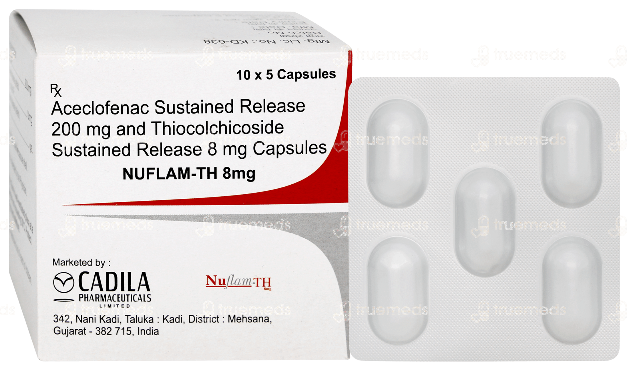 Nuflam Th 8/200 MG | Order Nuflam Th 8/200 MG Capsule Sr Online at Truemeds