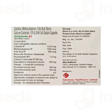 Osteovin Xt Capsule 10 - Uses, Side Effects, Dosage, Price | Truemeds