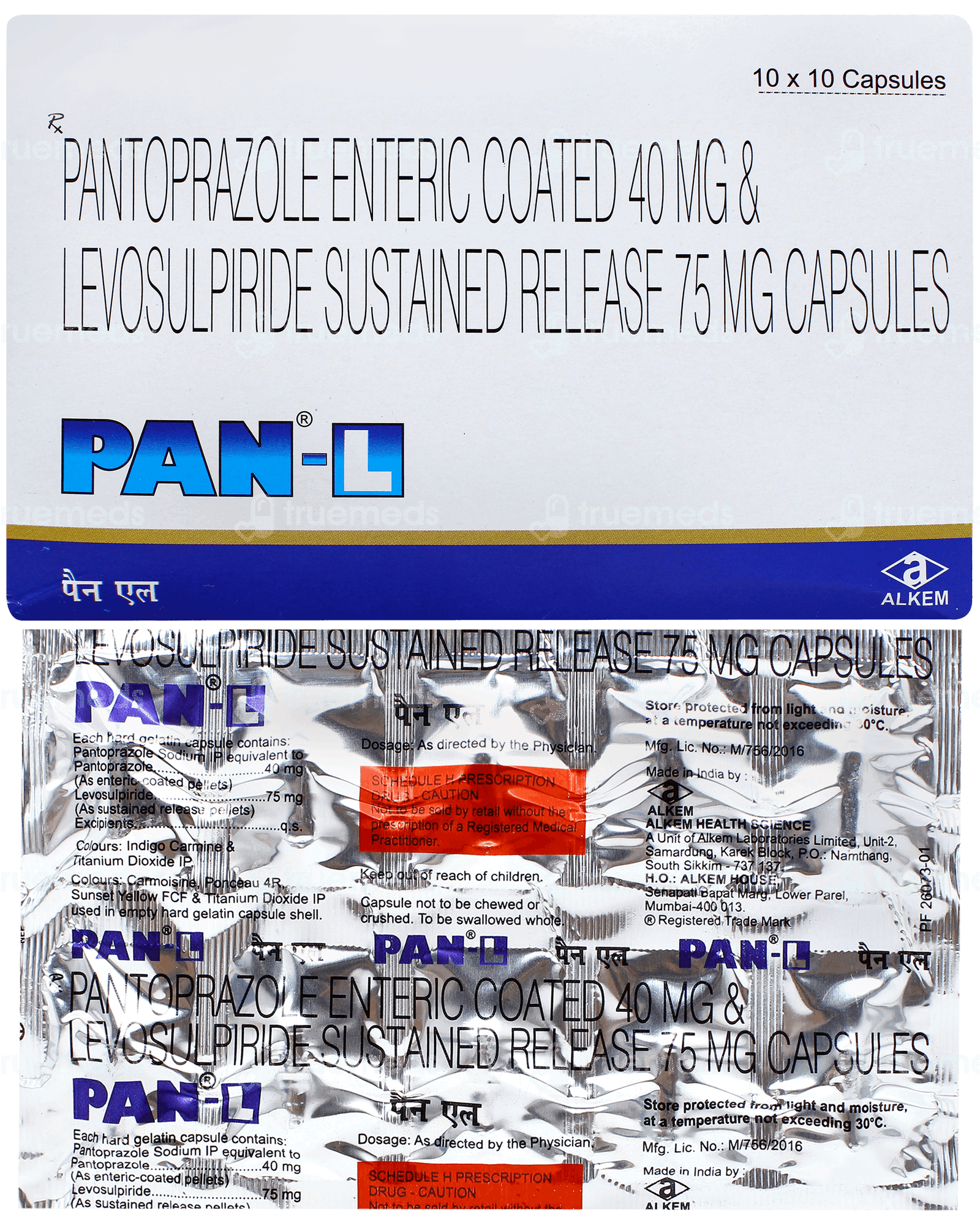 Pan L 75/40 MG | Order Pan L 75/40 MG Capsule Sr Online at Truemeds