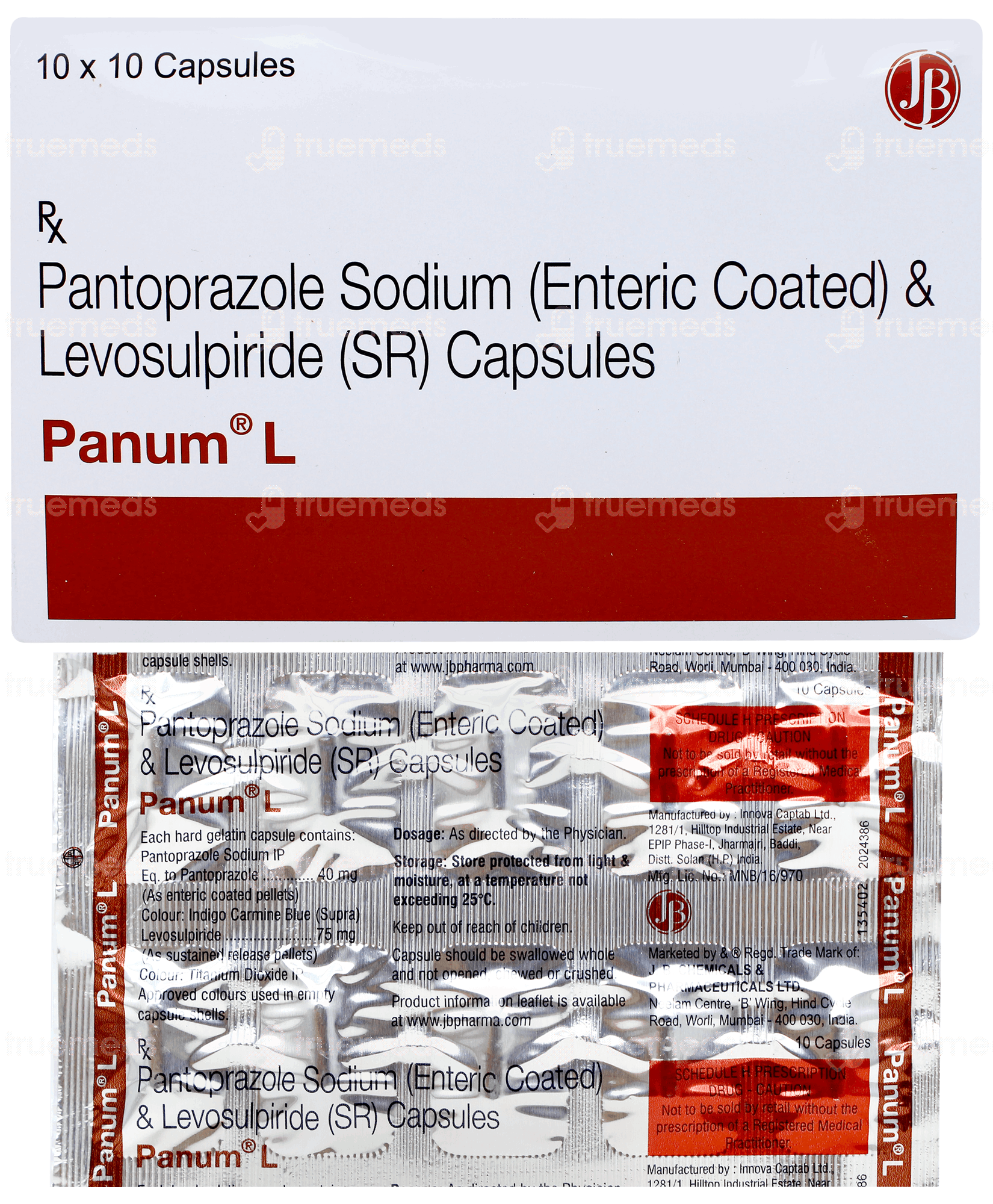 Panum L 75/40 MG | Order Panum L 75/40 MG Capsule Sr Online at Truemeds