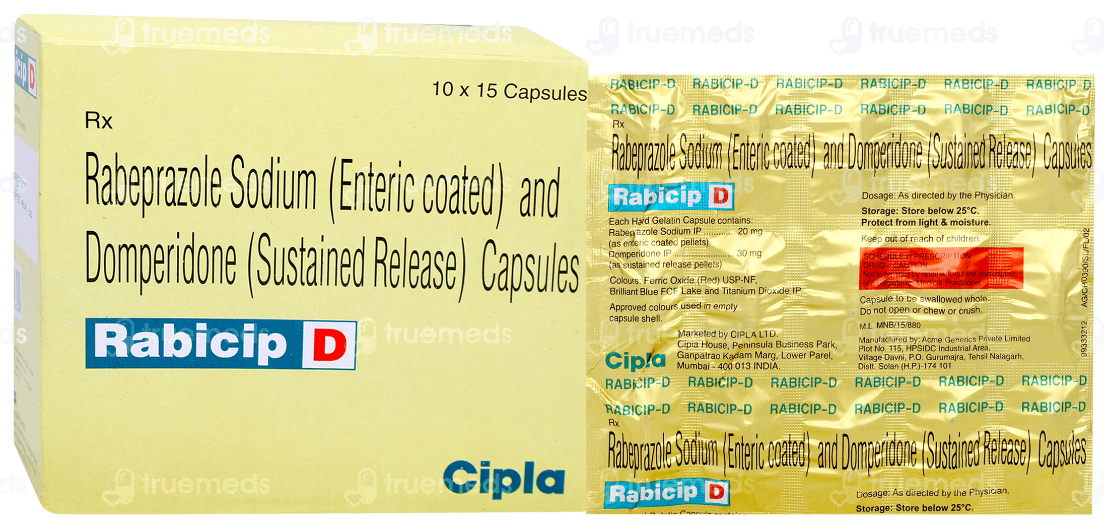 Rabicip D Capsule 15: Uses, Side Effects, Price & Substitutes
