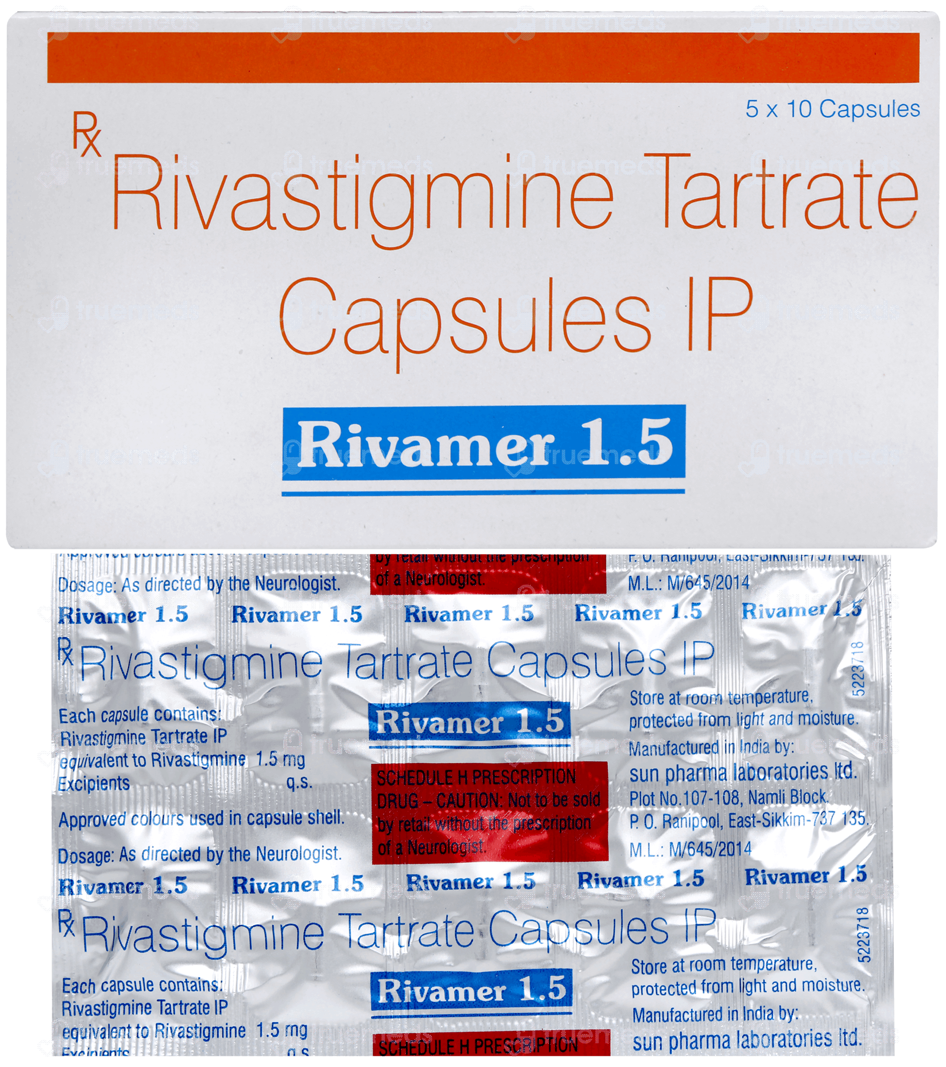 Rivamer 15 Mg Capsule 10 - Uses, Side Effects, Dosage, Price | Truemeds