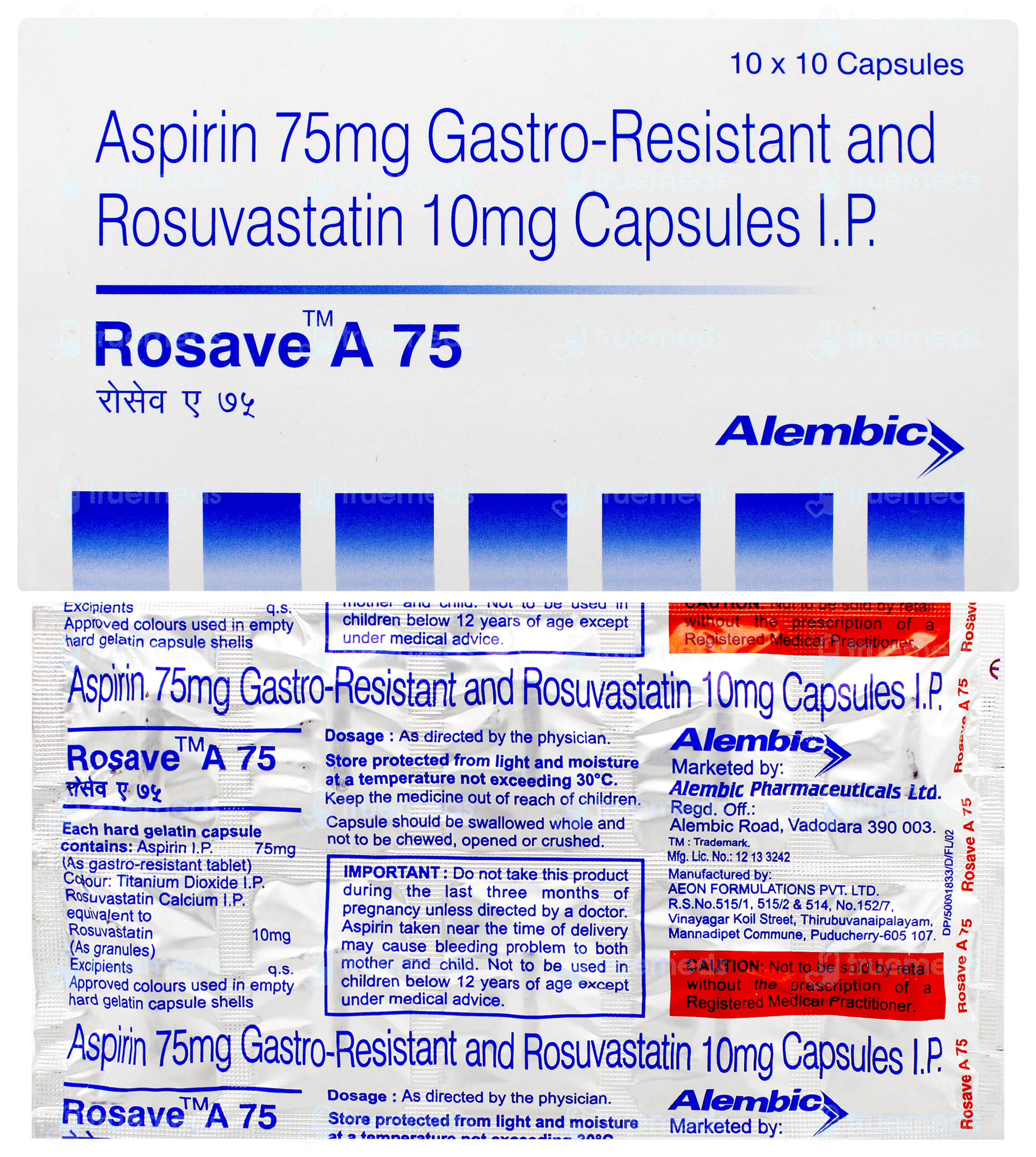 Rosave A 1075 Mg Capsule 10 - Uses, Side Effects, Dosage, Price | Truemeds
