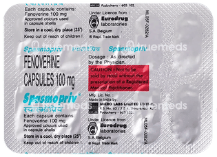 Spasmopriv 100 Mg Capsule 10 - Uses, Side Effects, Dosage, Price | Truemeds