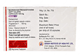 Strone 100 Mg Capsule 10 - Uses, Side Effects, Dosage, Price | Truemeds