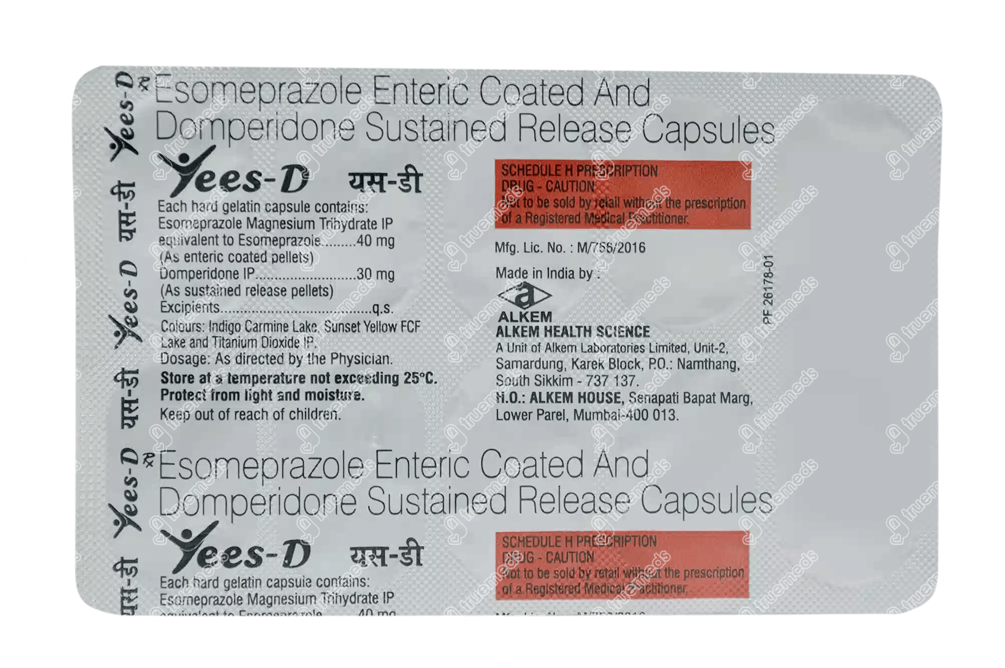 Yees D 30/40 MG | Order Yees D 30/40 MG Capsule Sr Online at Truemeds