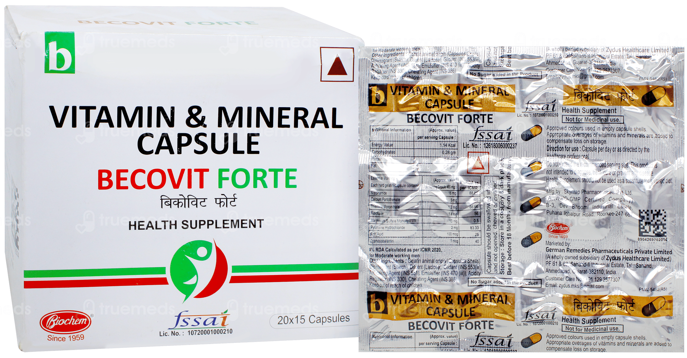 Becovit Forte Capsule 15 - Uses, Side Effects, Dosage, Price | Truemeds