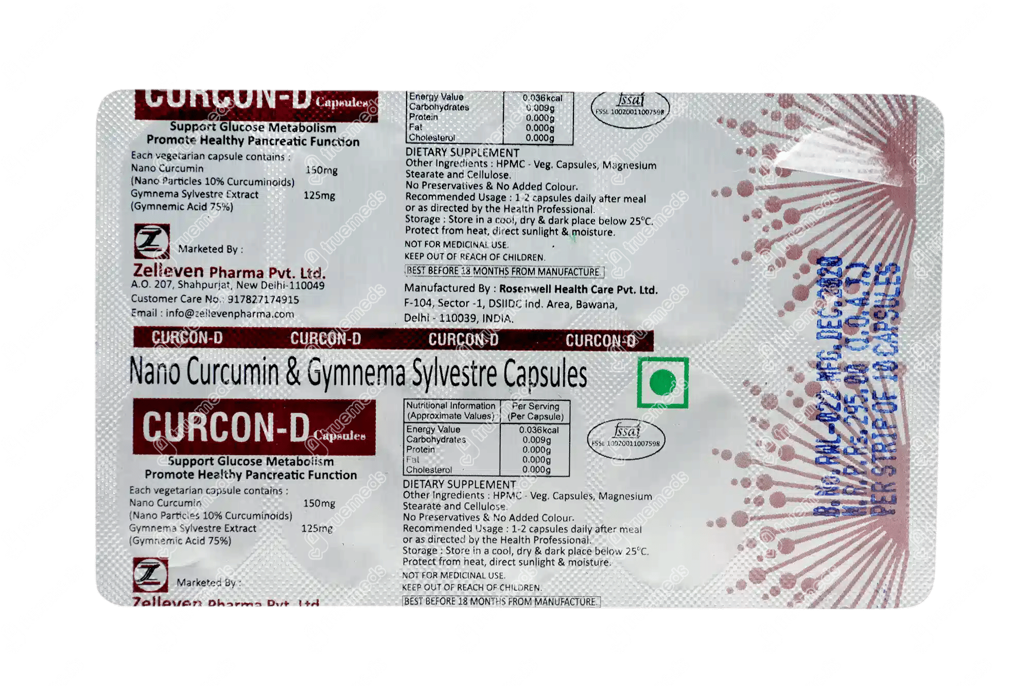Curcon D Capsule 10 - Uses, Side Effects, Dosage, Price | Truemeds