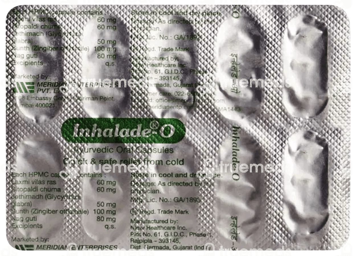 Inhalade O Capsule 10 - Uses, Side Effects, Dosage, Price | Truemeds