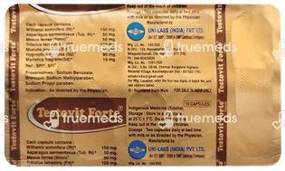 Testovit Forte Capsule 10 - Uses, Side Effects, Dosage, Price | Truemeds