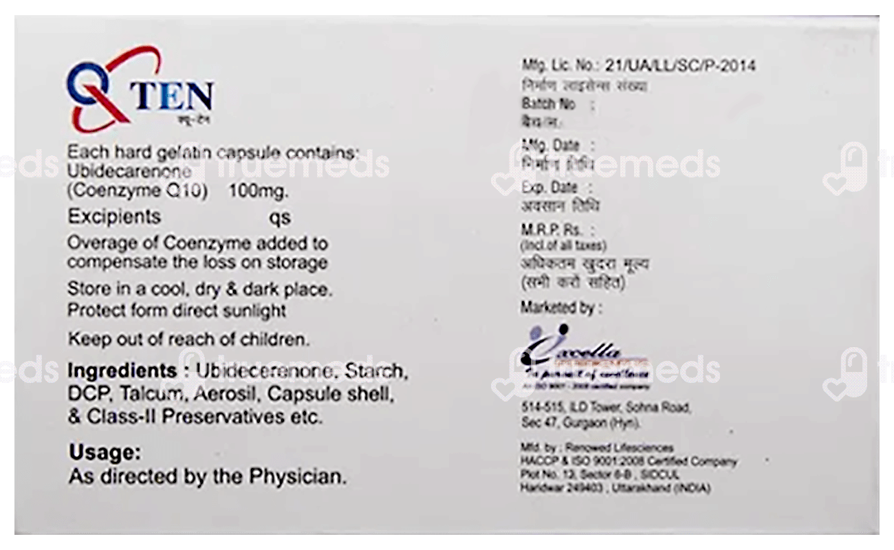 Q Ten | Order Q Ten Capsule Online at Truemeds