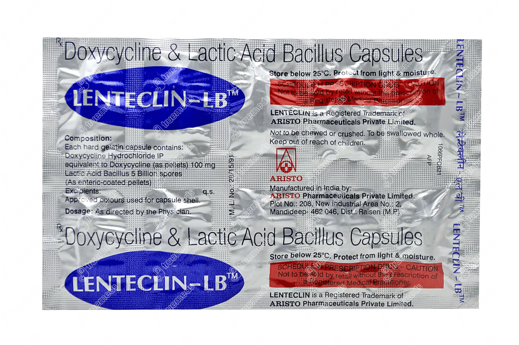 Lenteclin Lb Capsule 10 - Uses, Side Effects, Dosage, Price | Truemeds