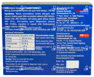 Myrlimax Capsule 10 - Uses, Side Effects, Dosage, Price | Truemeds