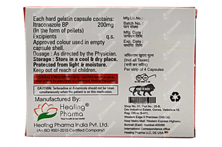 Itrotab 200 Mg Capsule 4 - Uses, Side Effects, Dosage, Price | Truemeds