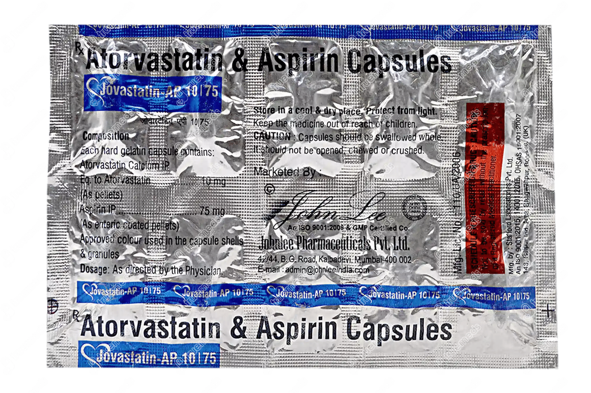 Jovastatin Ap 10/75 | Order Jovastatin Ap 10/75 Capsule Online at Truemeds